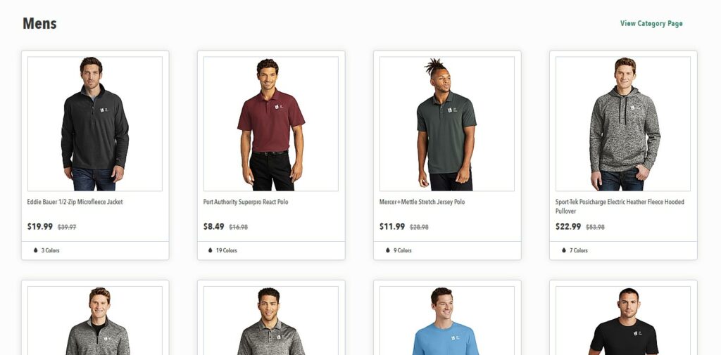 Overview of the Personalized Employee Apparel Store Website - LKCS